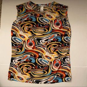 Emily Stacy | Tops | Emily Stacy Medium Sleeveless Multi Colored Top ...